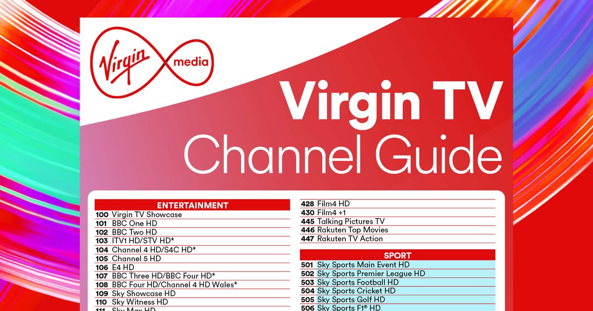 Virgin TV Channel Guide: December 2025 Updates | Virgin Media O2