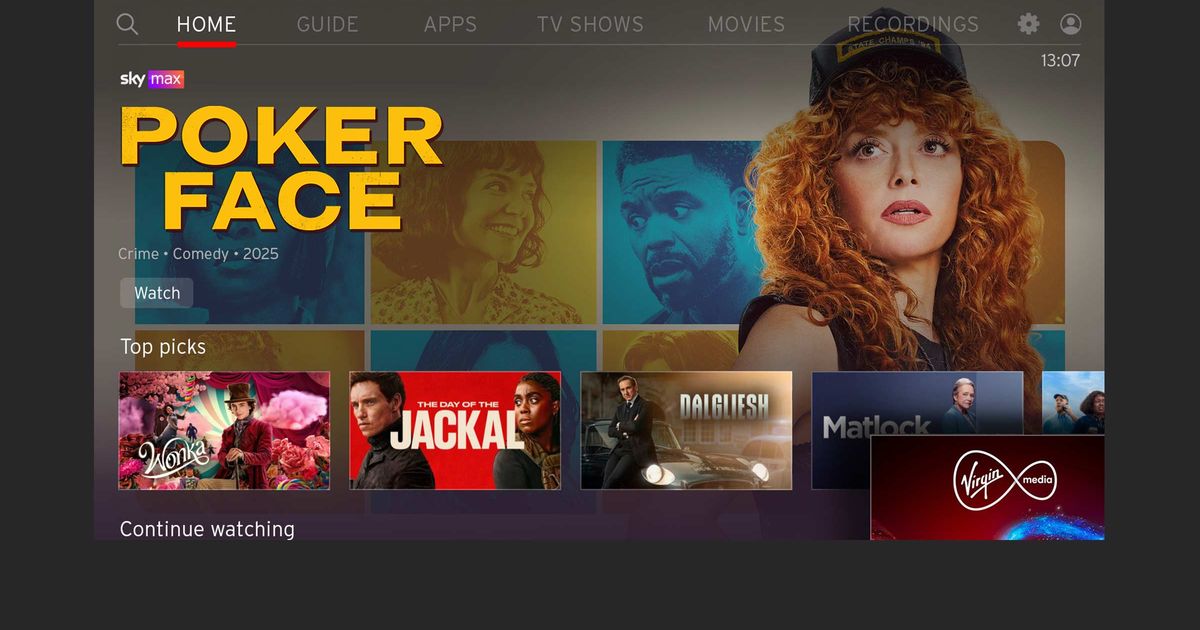 Your Personal Home screen on Virgin TV 360 | Virgin Media O2
